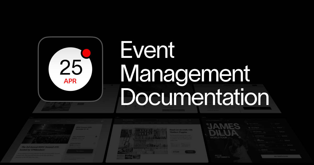 Documentation for Event Management | Products | Staylime